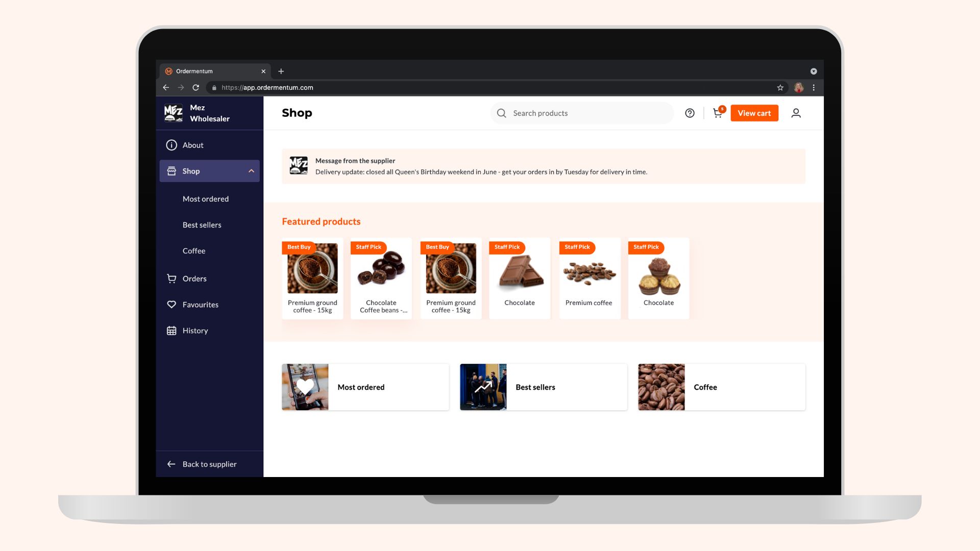 Easy-peasy ordering from your PC, tablet and phone | Ordermentum